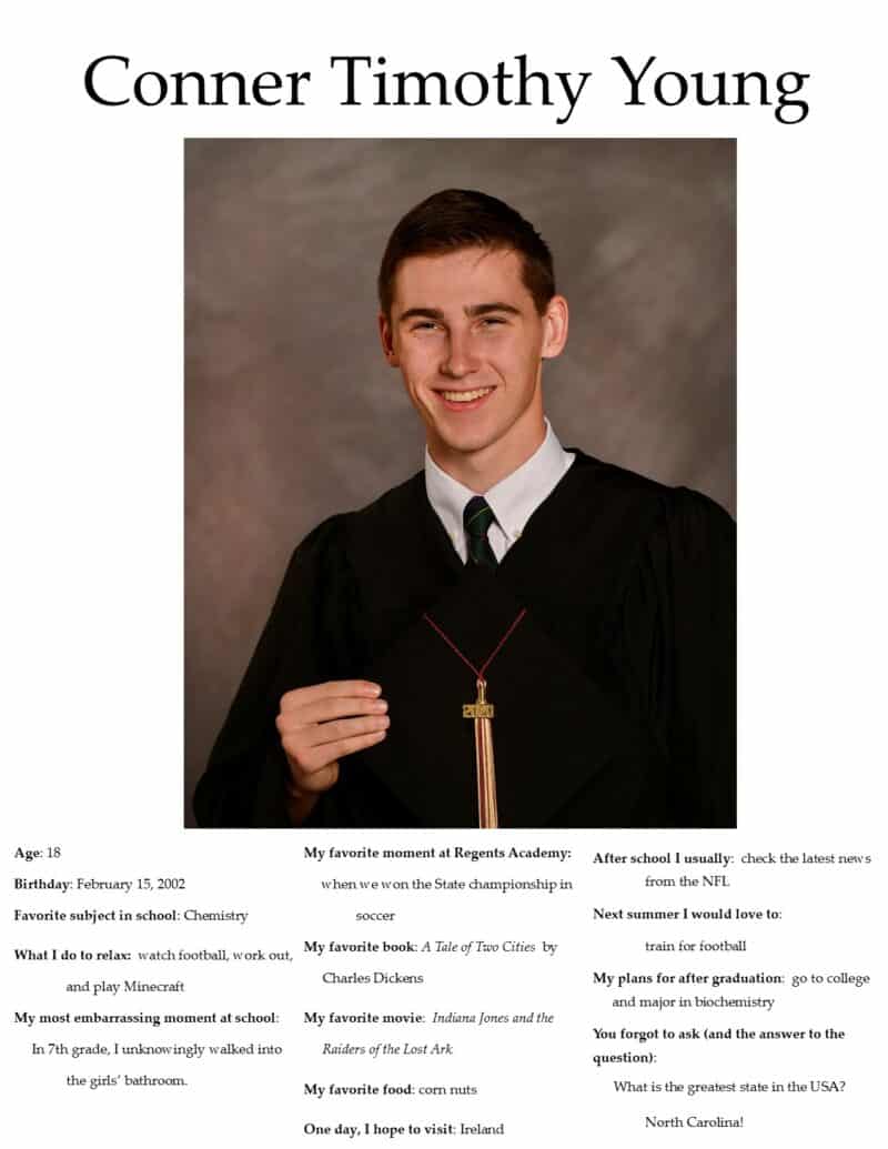 Celebrating the Class of 2020: Conner Young - Regents Academy